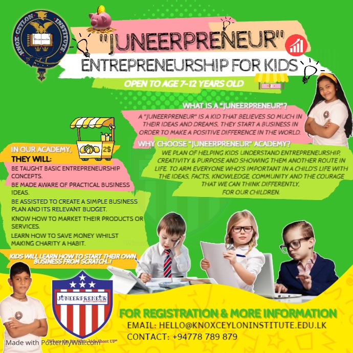 Kids Entrepreneur Instagram Post | PosterMyWall