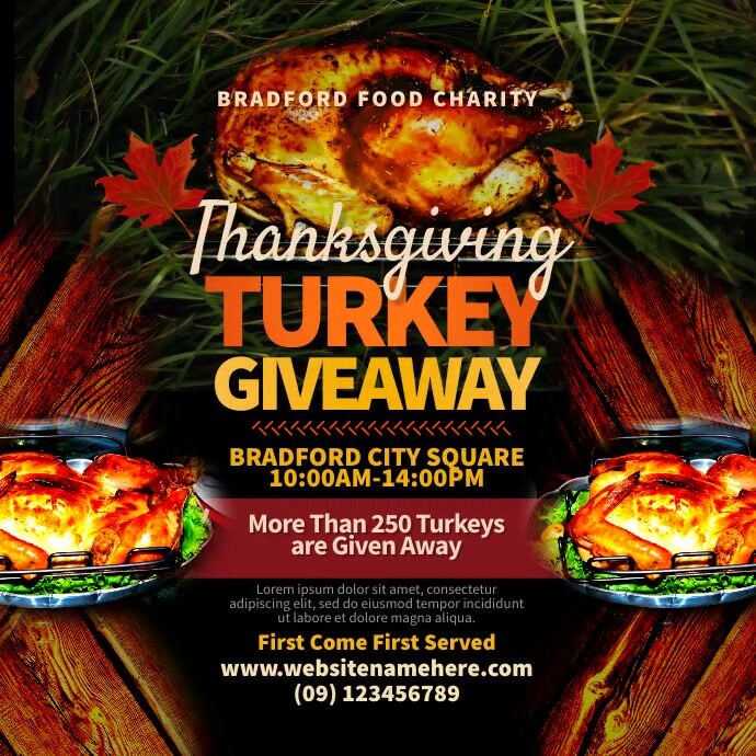 Thanksgiving Turkey Giveaway Instagram Post | PosterMyWall