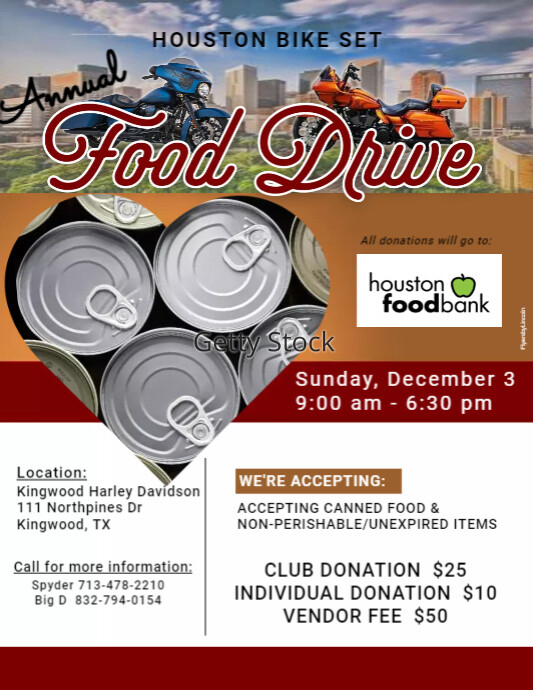 Food Drive Charity Fundraiser Heart Flyer | PosterMyWall