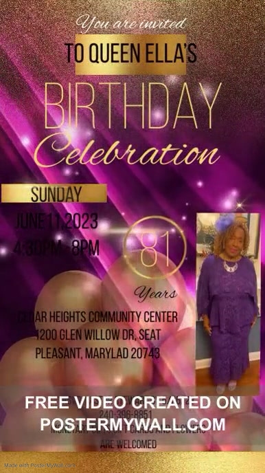 Copy of Ella's 81st Birthday | PosterMyWall