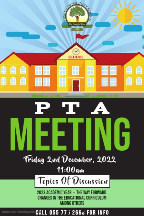 PTA Meeting Poster | PosterMyWall