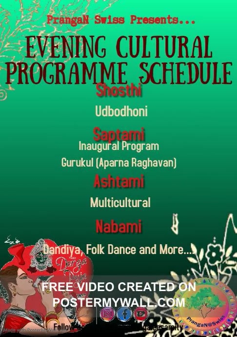 Evening Cultural Programme Schedule | PosterMyWall