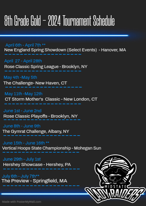 Copy of Basketball schedule | PosterMyWall