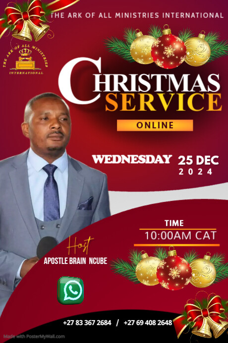 Christmas service flyer | PosterMyWall