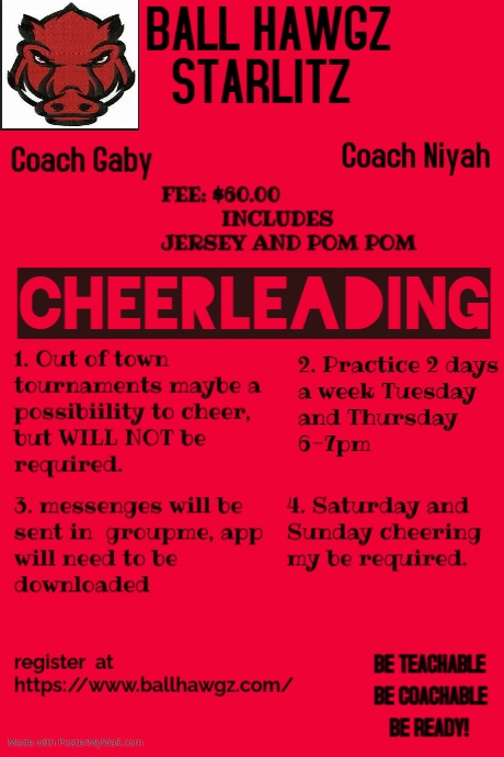 Cheerleading Poster Template | PosterMyWall