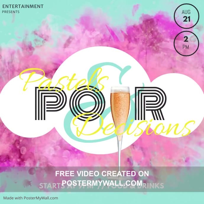 Copy of Copy of Summer Pastel Party Video Template | PosterMyWall