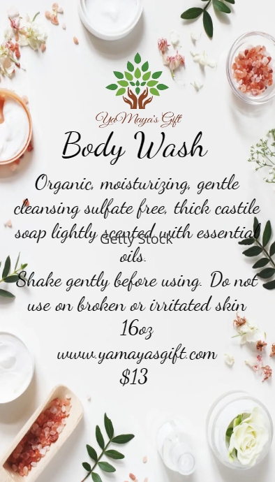 body wash 16oz | PosterMyWall
