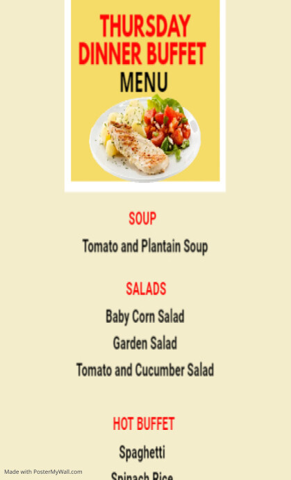 Lunch Menu 2 | PosterMyWall