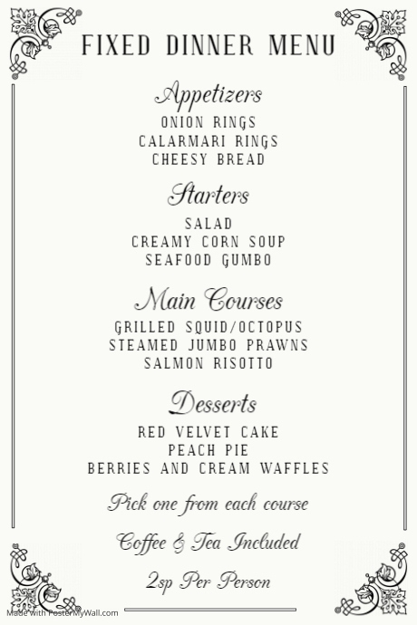 SET MENU 3 | PosterMyWall