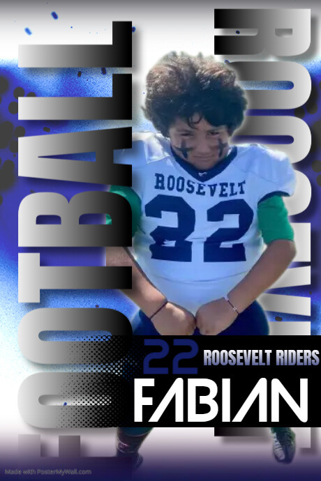 Football Player Profile | PosterMyWall