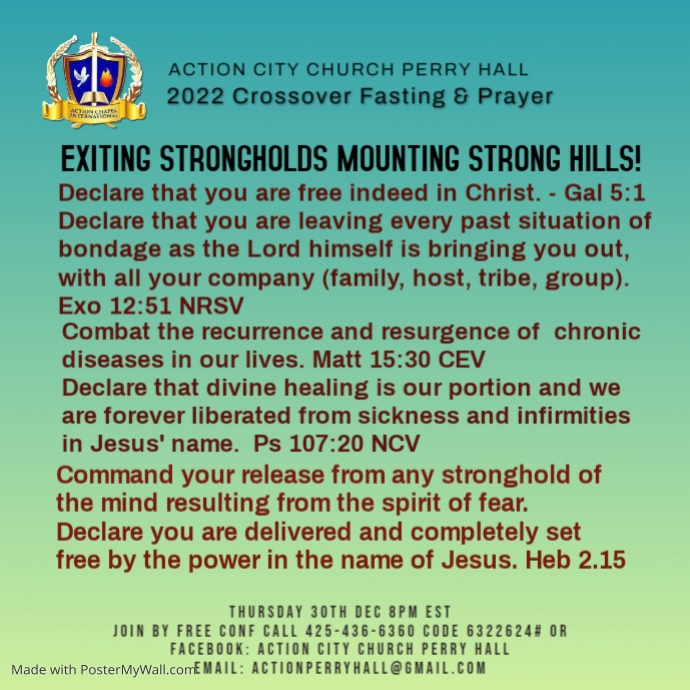 2022 Crossover Fasting & Prayer | PosterMyWall