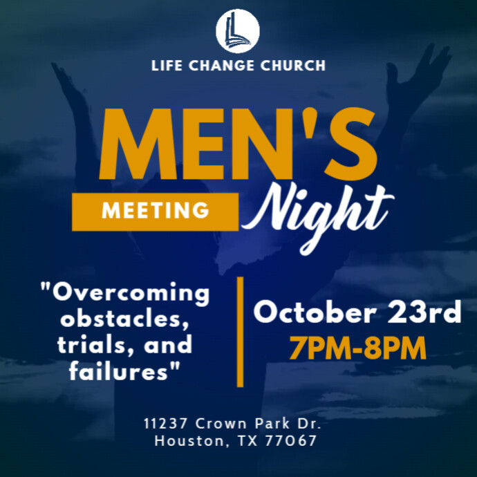 Men's Fellowship Night | PosterMyWall