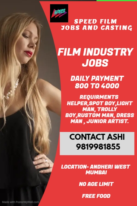 Copy of Copy of Movie Actor Casting Call Flyer Template | PosterMyWall