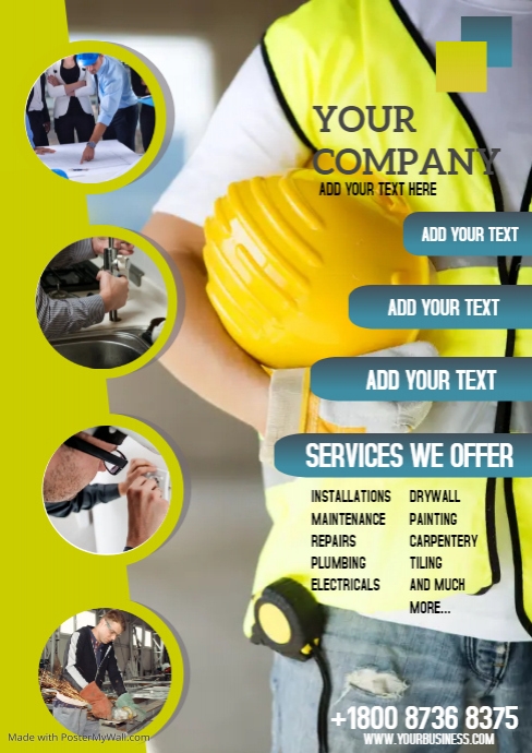 Copy of CONSTRUCTION SERVICES | PosterMyWall