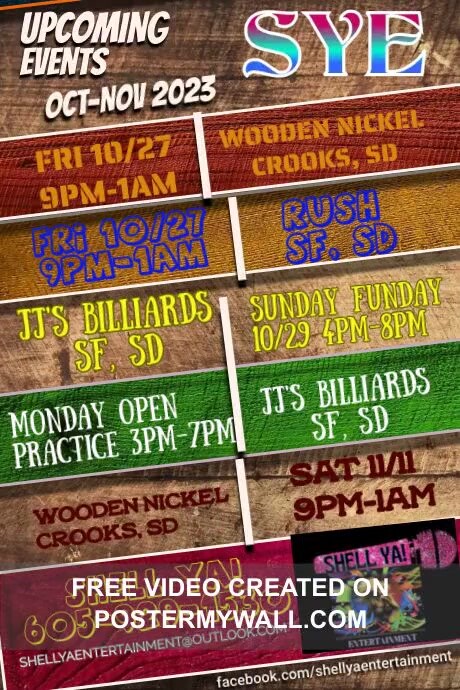 SYE OCT-NOV Upcoming SYE Events Poster (8) | PosterMyWall