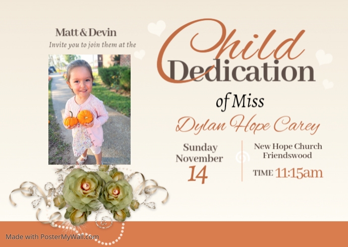 Copy of Child Dedication Flyer | PosterMyWall