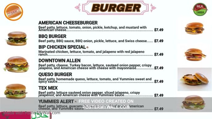 YUMMIES Menu Deisgn (3) | PosterMyWall