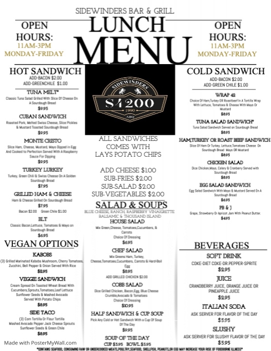 Copy of Menu | PosterMyWall