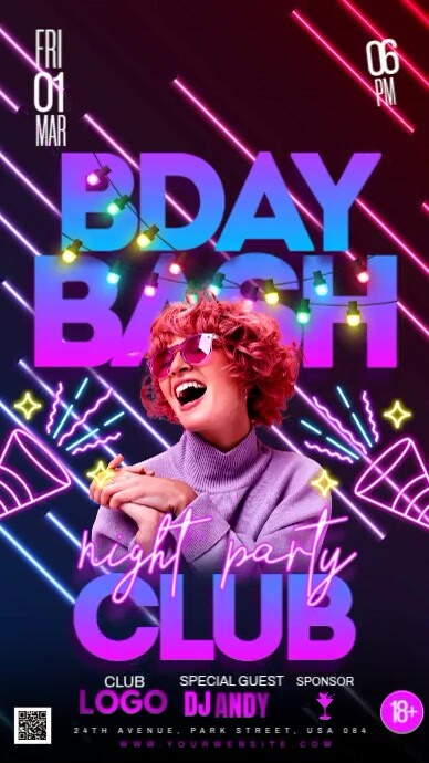 Plantilla de Bday Bash | PosterMyWall