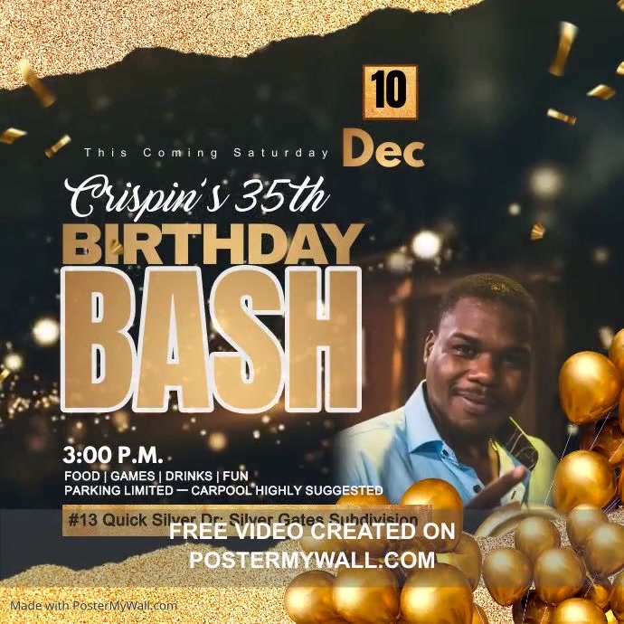 Copy of birthday bash | PosterMyWall