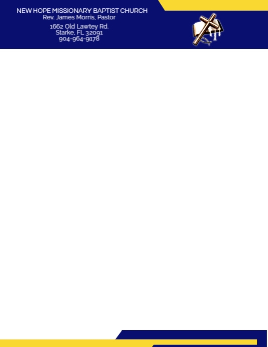 Copy of Letterhead - New Hope Missionary Baptist Church | PosterMyWall