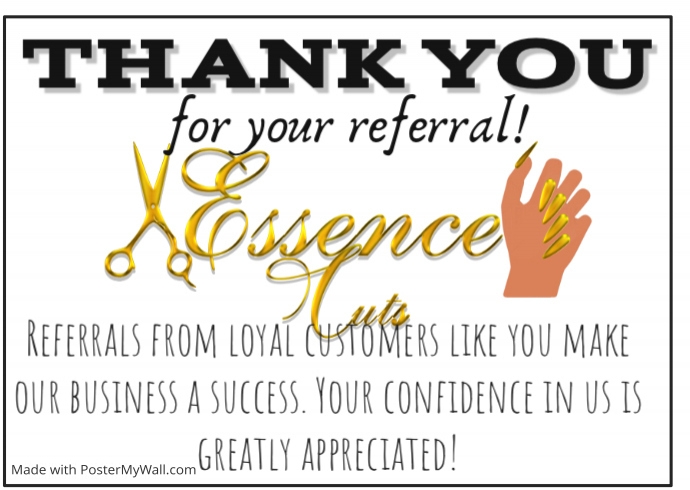 Copy of Copy of Referral Thank You Note | PosterMyWall