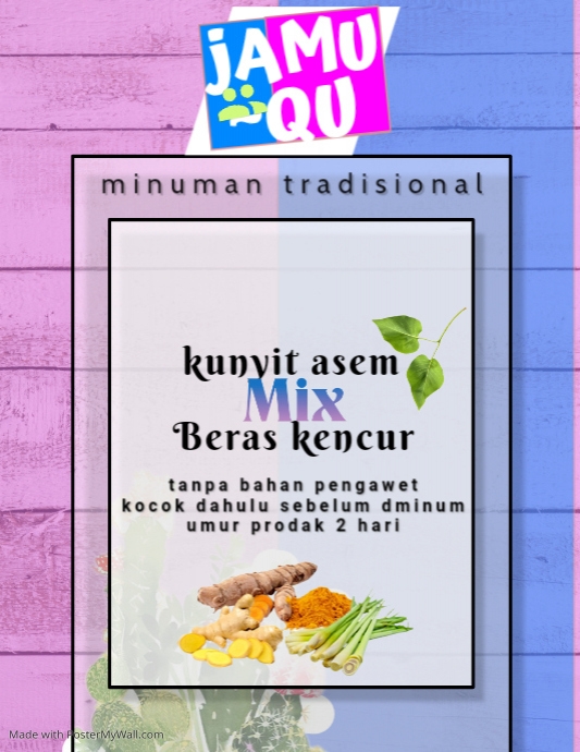 Salinan herbal drink jamu ~Qu | PosterMyWall