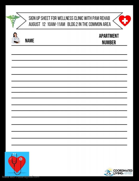 Copy of Clinic Sign Up | PosterMyWall