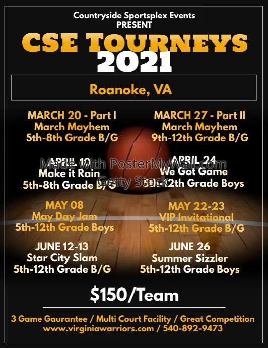 2020 VAW Tourneys | PosterMyWall