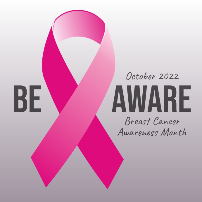 Be Aware breast cancer awareness month Template | PosterMyWall