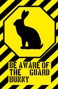 be aware warning alert attention guarding guard dog funny joke sign ...