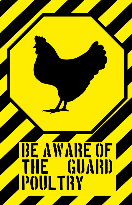 warning poultry - funny template | PosterMyWall