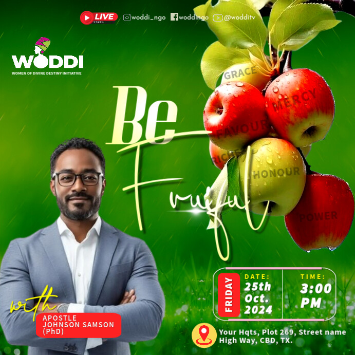 Copy of Be Fruitful | PosterMyWall