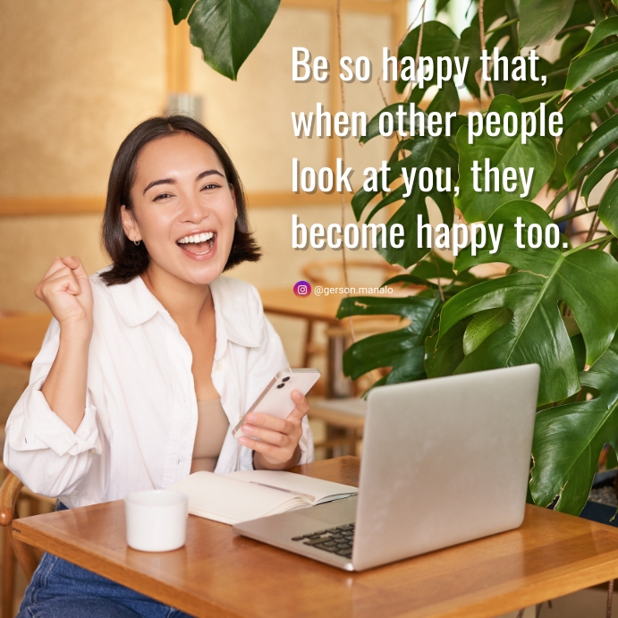 Plantilla de Be Happy | PosterMyWall