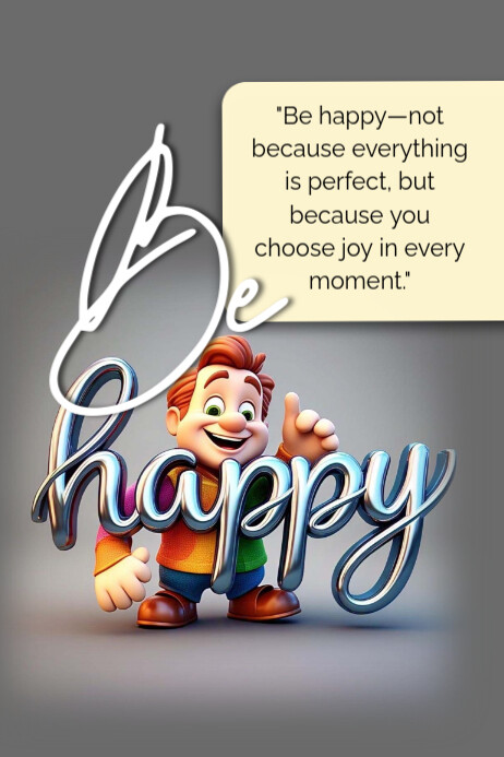 Copy of Be happy | PosterMyWall