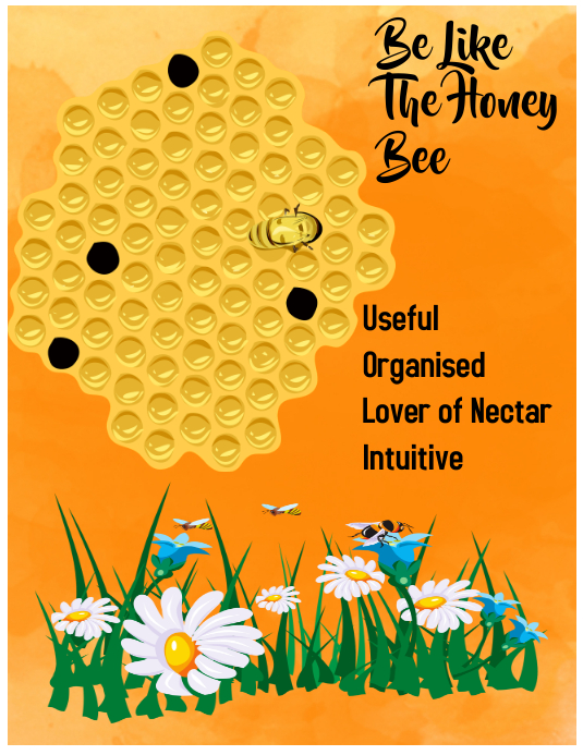 Plantilla de Be like the honey bee | PosterMyWall
