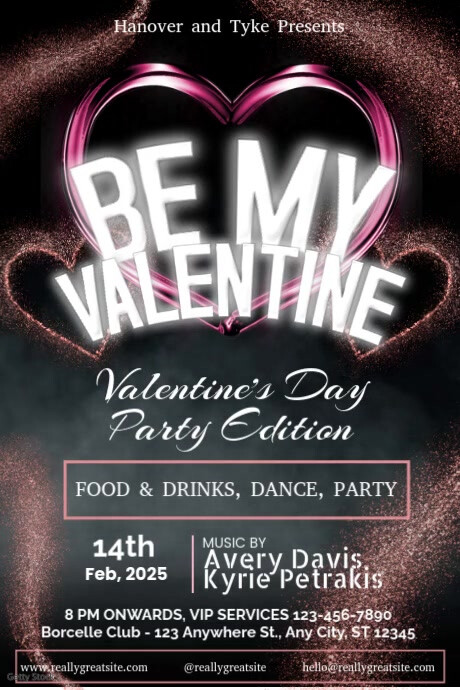 Be My Valentine Pary Edition Ads Template | PosterMyWall