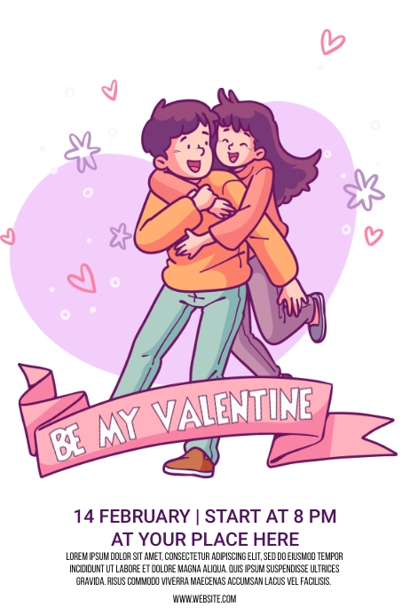 Be My Valentines Day Celebration Template | PosterMyWall
