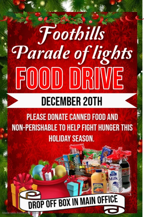 Christmas food drive design template | PosterMyWall