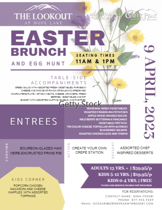 EASTER BRUNCH MENU 2022 | PosterMyWall