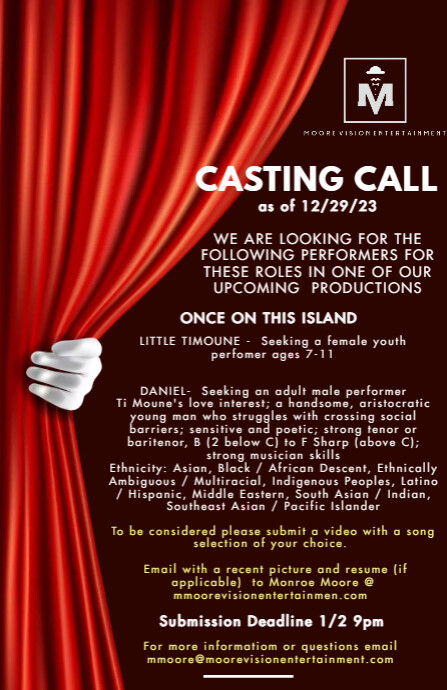 Casting Call | PosterMyWall