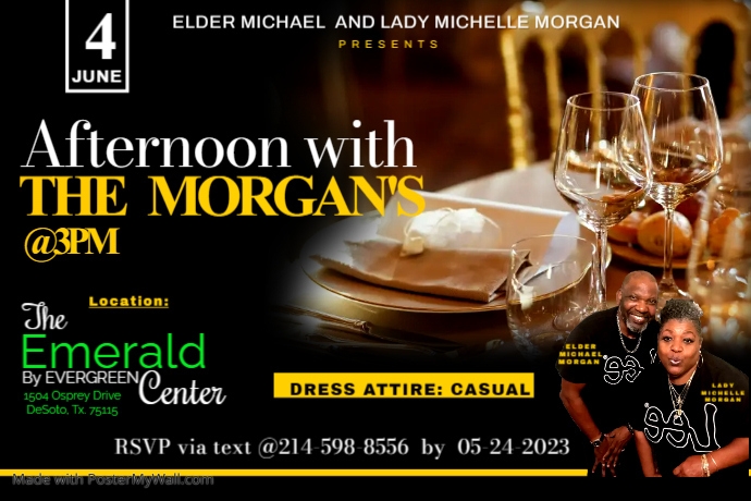 DINNER WITH THE MORGAN'S | PosterMyWall