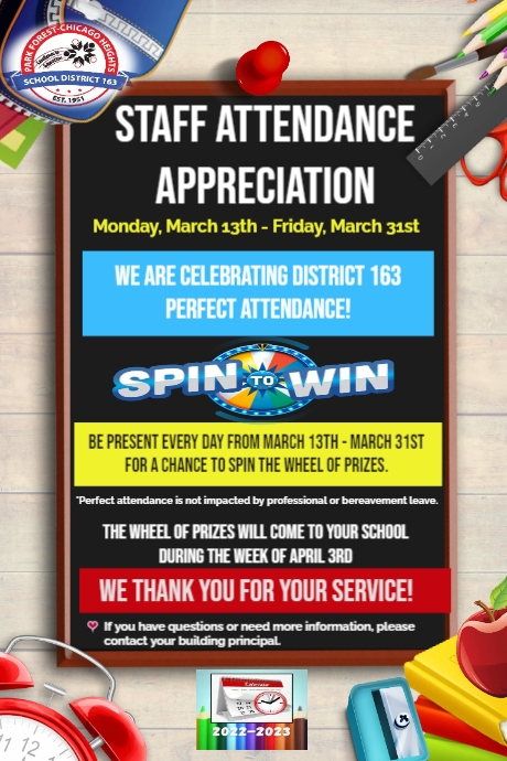 Staff Attendance Incentives | PosterMyWall
