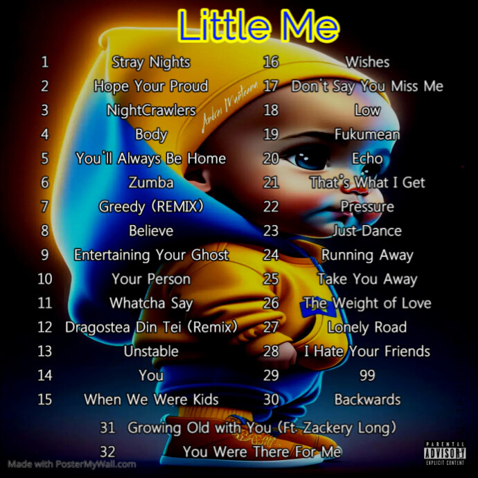 rock album cover back template | PosterMyWall