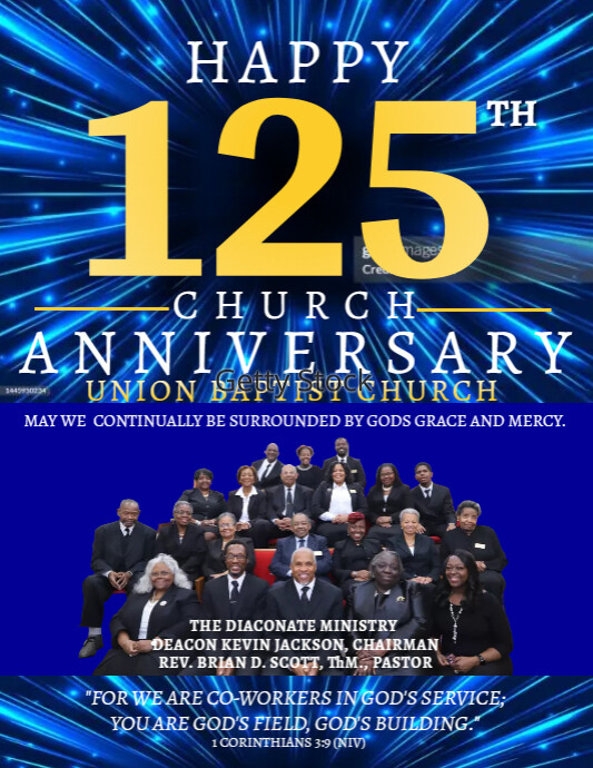 UBC 125TH CHURCH ANNIVERSARY - DEACONS | PosterMyWall