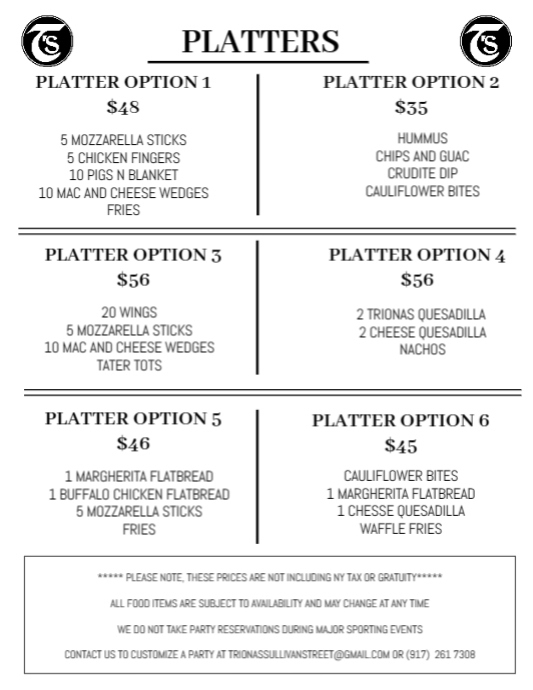 Food platters Sullivan | PosterMyWall