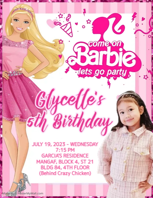 Barbie Kids Birthday Invitation Template | PosterMyWall