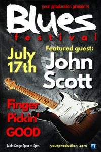 Blues Festival Poster Template | PosterMyWall