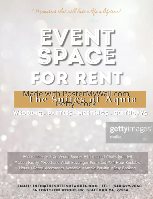 Dark brown venue for hire flyer | PosterMyWall