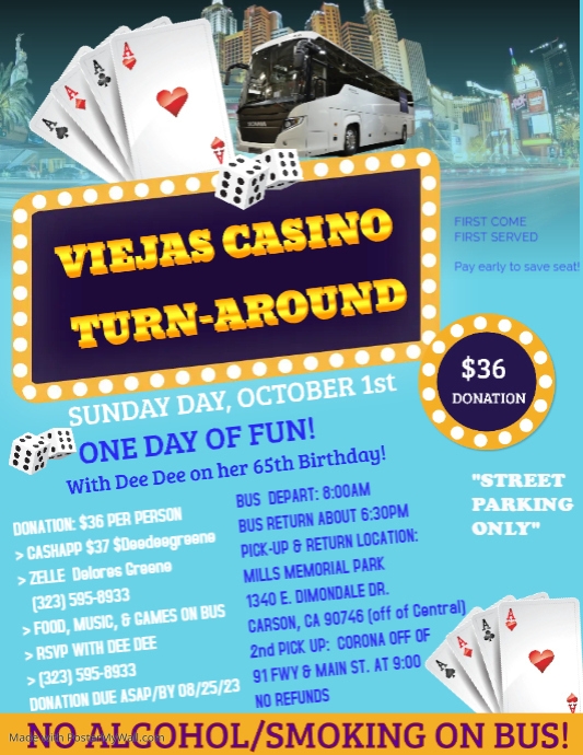 Casino Bus Trip Flyer Template | PosterMyWall
